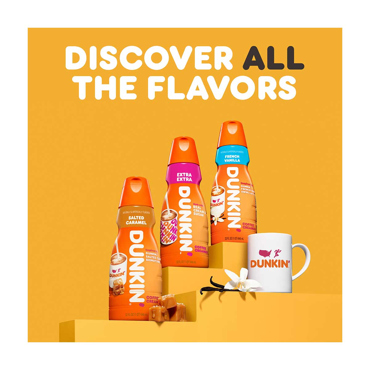 Buy Dunkin' Extra Extra Coffee Creamer, 32 FL OZ Bottle from Dollar ...