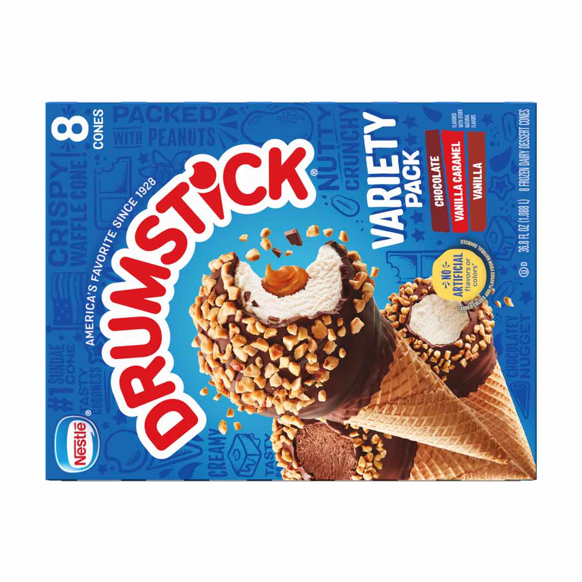 Buy Nestle Drumstick Chocolate, Vanilla, Vanilla Caramel Ice Cream ...