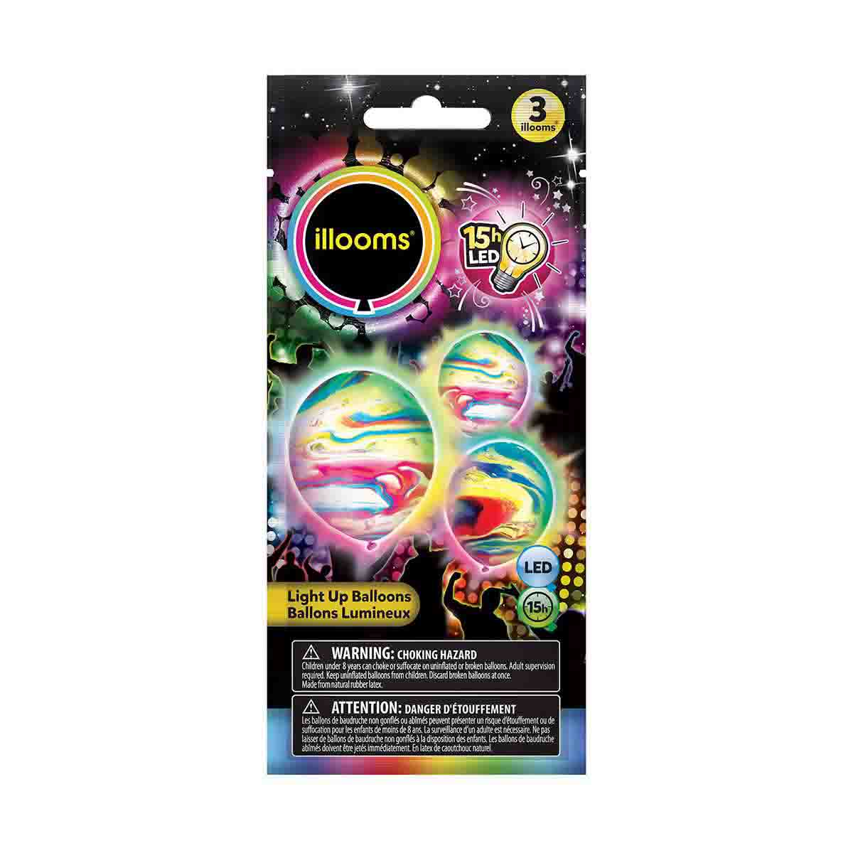 Buy illooms 9" Marble LED Light Up Balloons, 3 ct from Dollar General ...