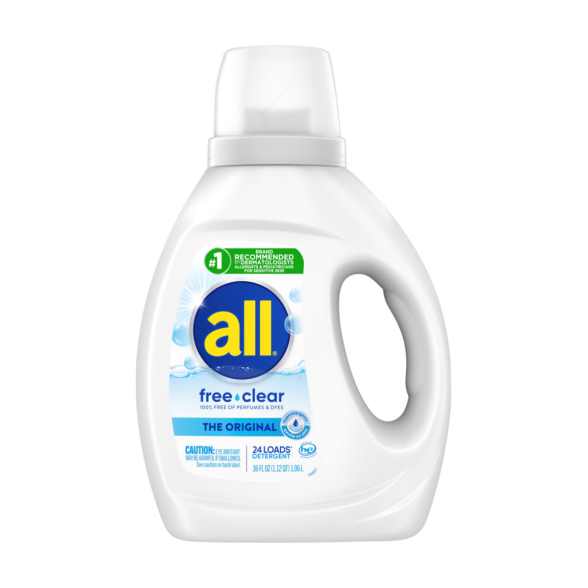 Buy all Liquid Laundry Detergent, Free Clear for Sensitive Skin, 36 ...