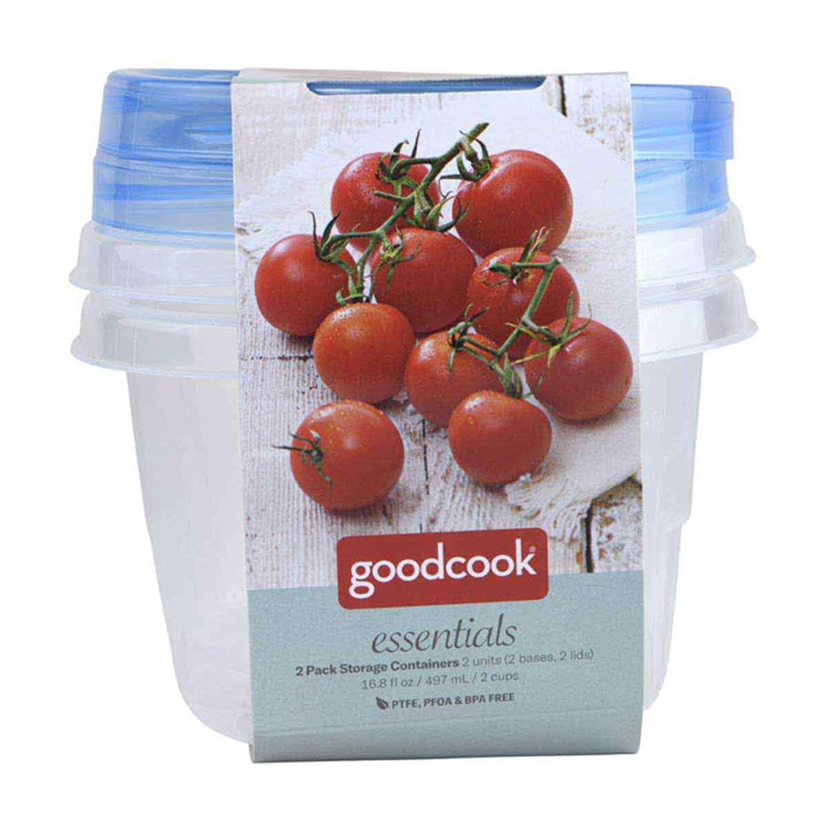 Goodcook Essentials Round Food Storage Twist Containers, 2 ct