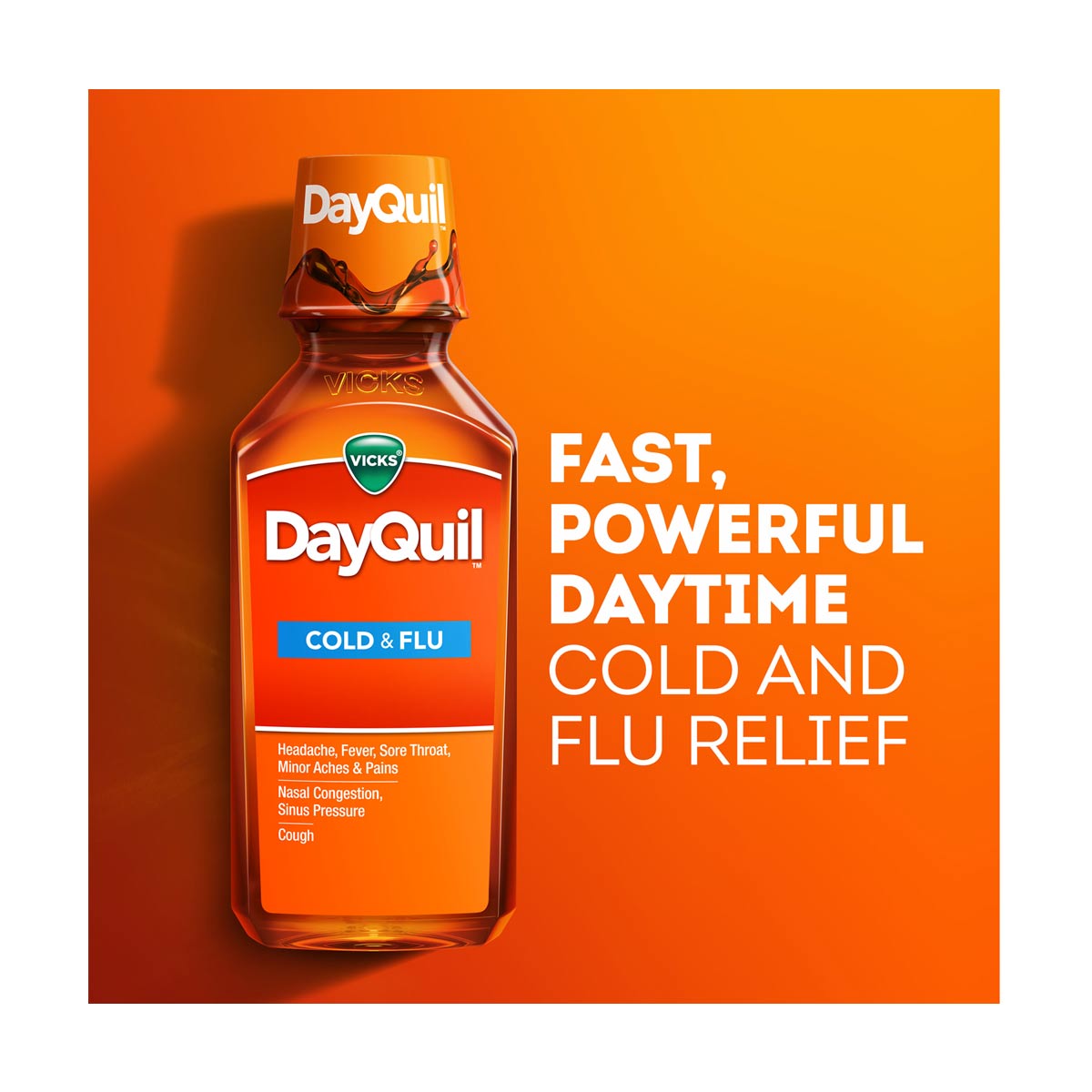 Buy Vicks DayQuil Cold & Flu Relief Liquid Over-the-Counter Medicine ...