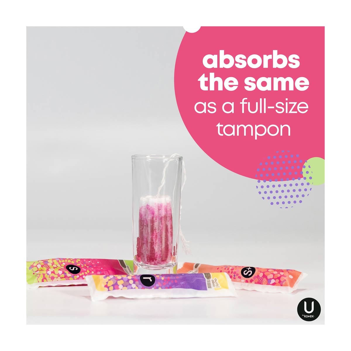 U by Kotex Click Compact Multipack Tampons, Regular/Super, Unscented, 45 ct